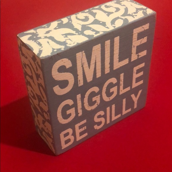 Wall Decor | Smile Giggle Be Silly Plaque | Poshmark